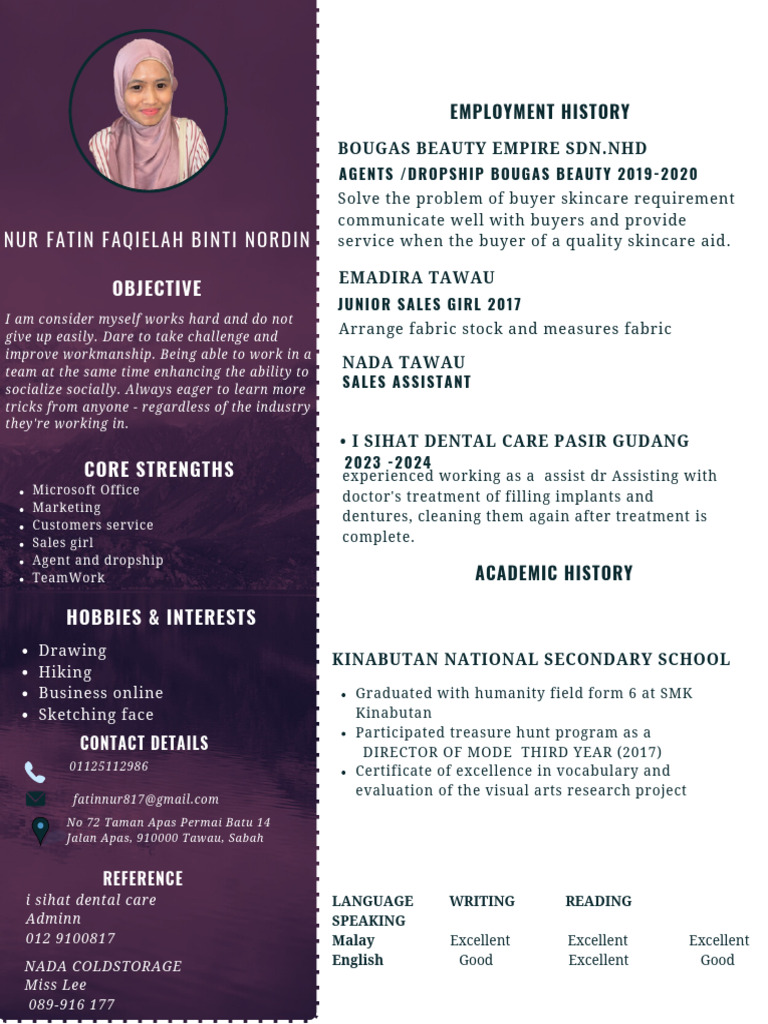 (Saiz Asal) Beige and White Photographer Corporate Resume PDF | PDF