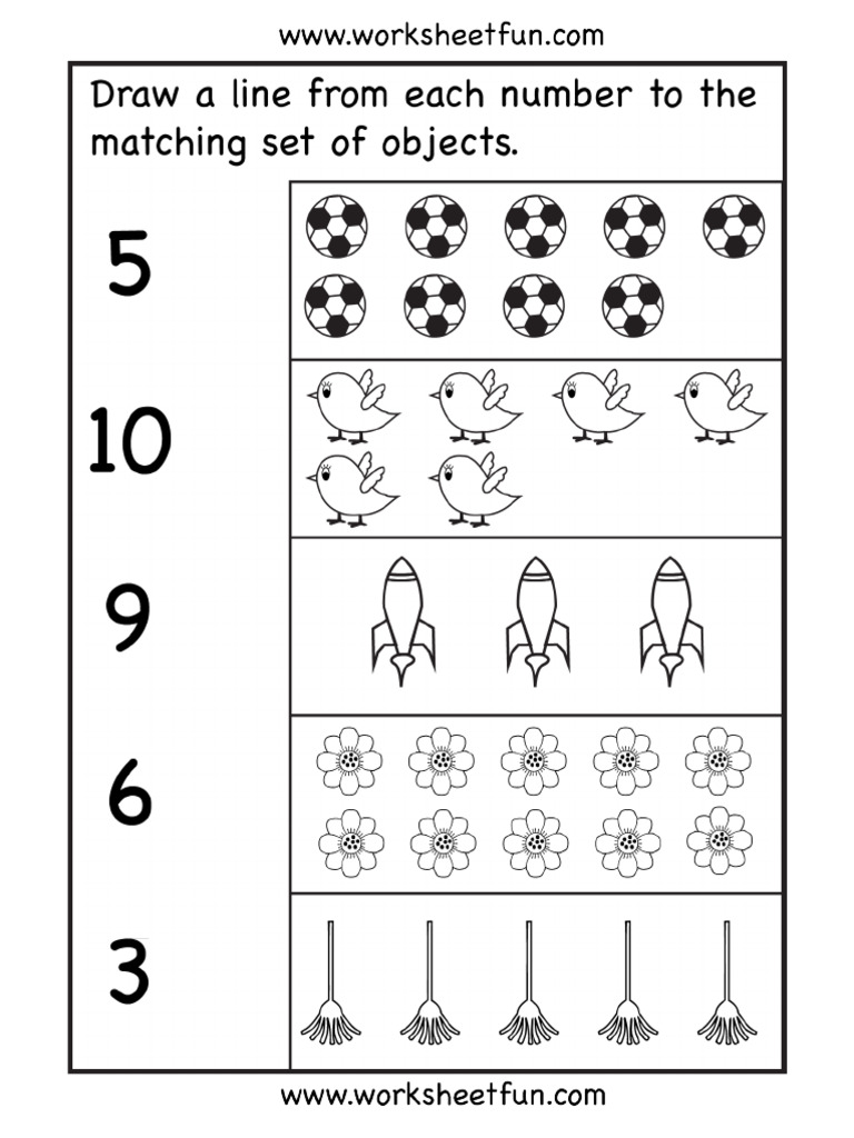 Countnmatchworksheetfun 4 | PDF