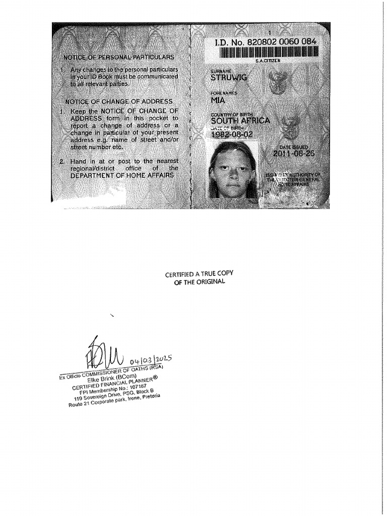 M Struwig - ID - 20250304 | PDF