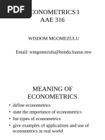 2022econometrics Chapter One by Habtamu | PDF | Econometrics | Statistics