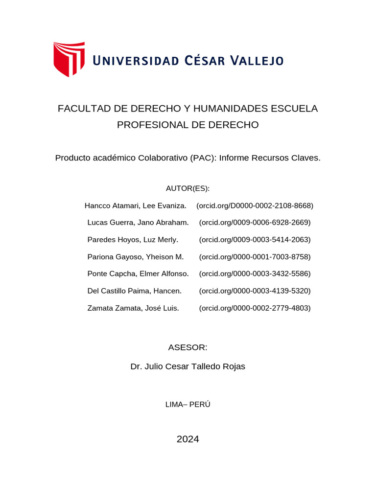 Informe Recursos Claves | PDF | Business | Gestión de recursos humanos