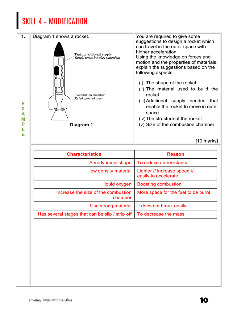 Physics Skill 4 | PDF | Rocket | Anti Lock Braking System