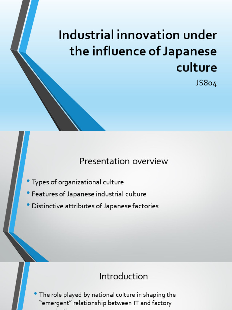 Industrial Innovation Under The Influence of Japanese Culture | PDF ...