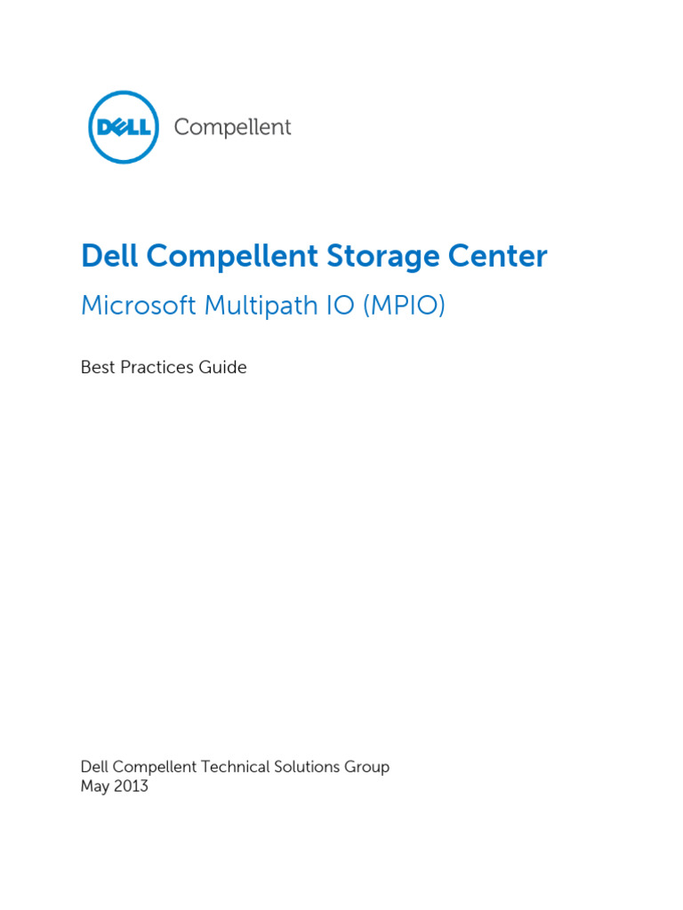 Dell Compellent MPIO Best Practices Guide | PDF | Computer Networking ...
