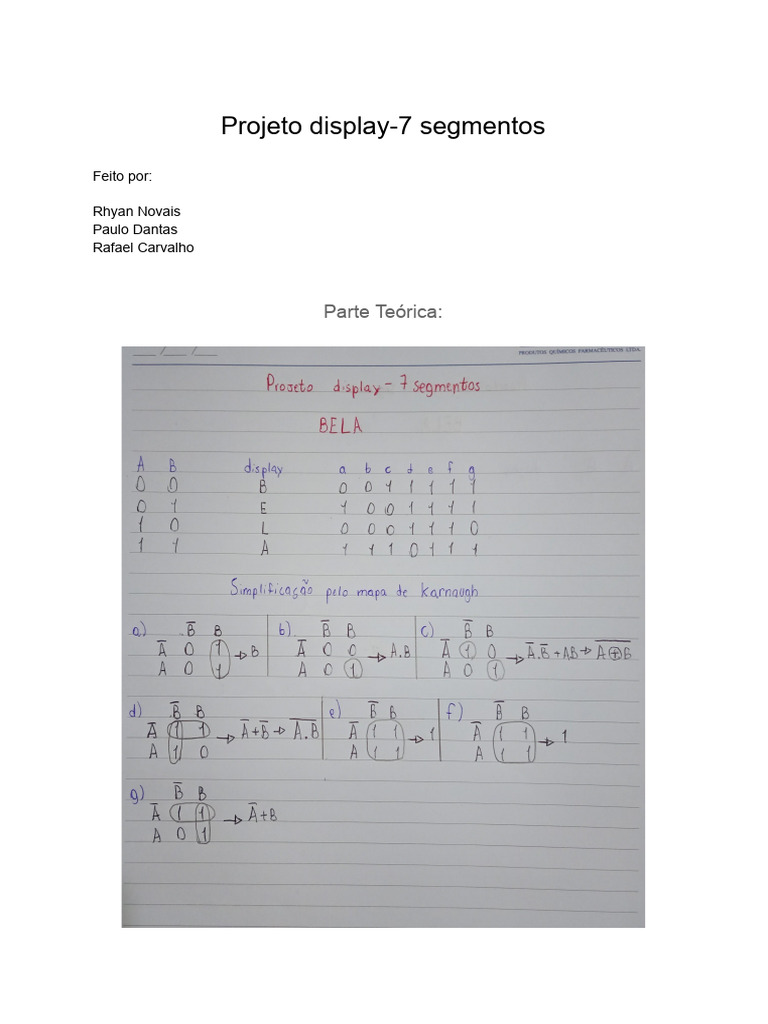 Projeto Display-7 Segmentos-1 | PDF