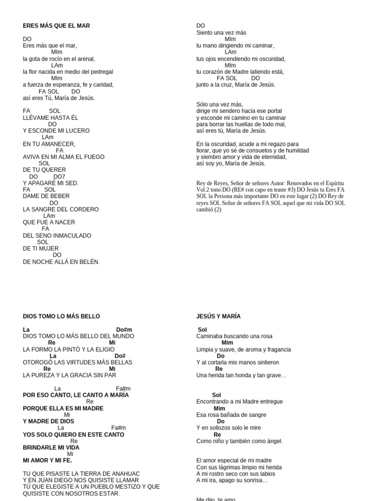 Canto Nuevo A Maria | PDF | María, madre de Jesús