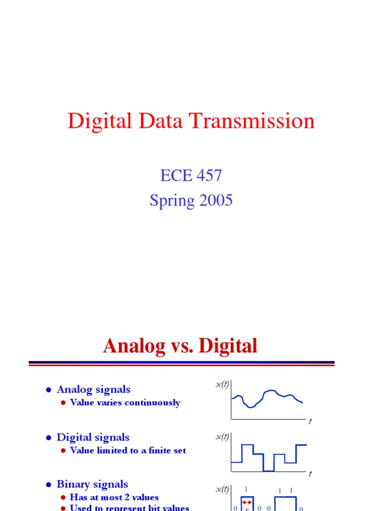 Digital Data Transmission Pdf Data Transmission Digital Signal