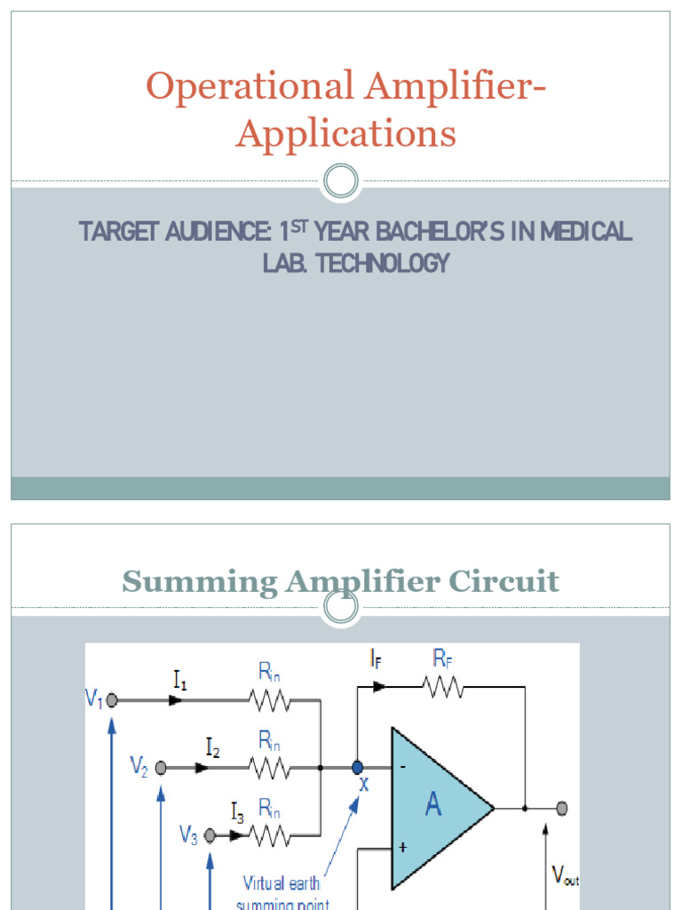 L30 Operational Amplifier Applications | PDF | Operational Amplifier | Amplifier