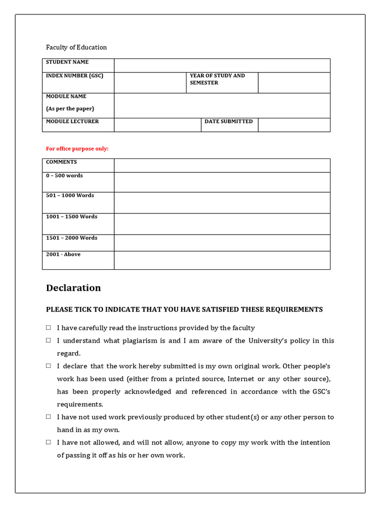 Assignment Format | PDF