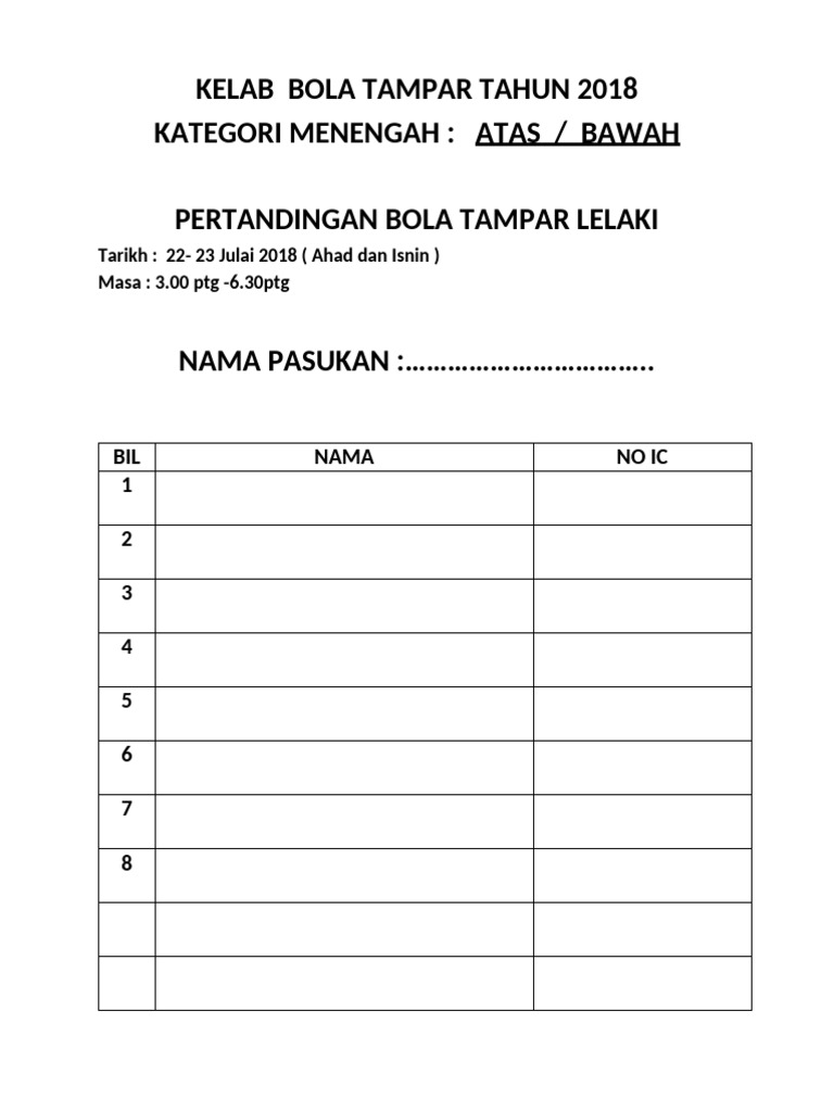 Pertandingan Bola Tampar | PDF