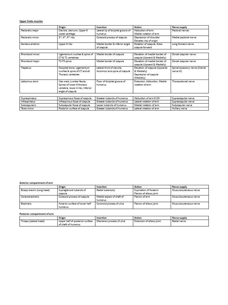 Upper & Lower Limbs Muscles | PDF | Thumb | Human Leg