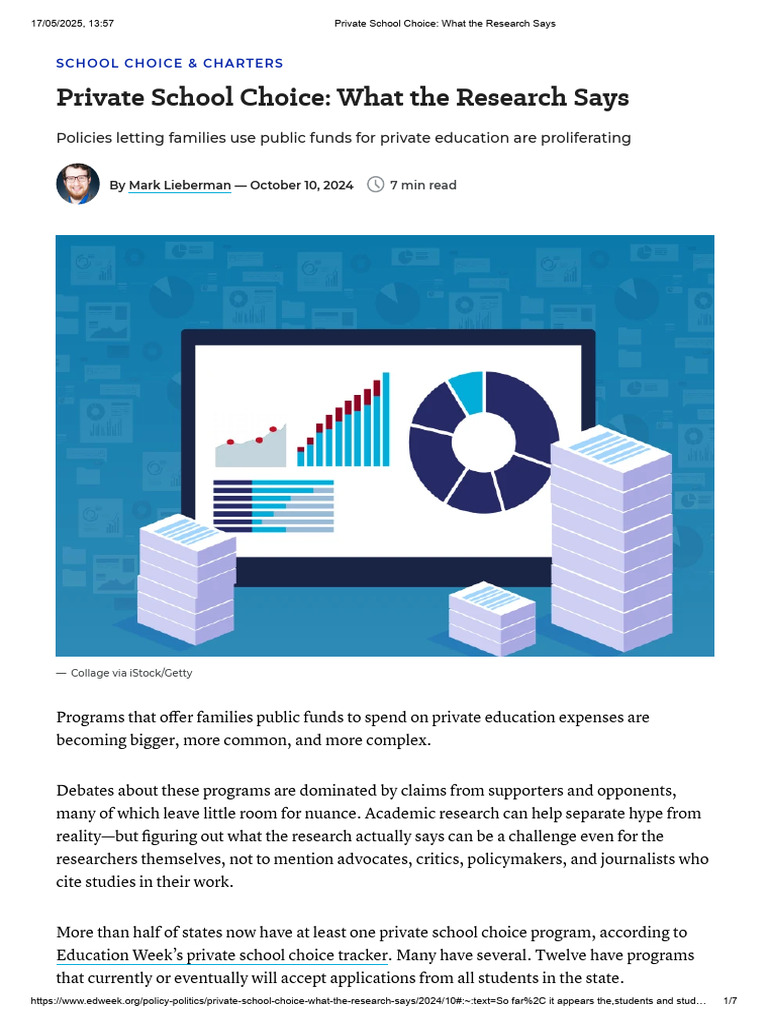 Research on Private School Choice Impact | PDF | School Choice | School ...