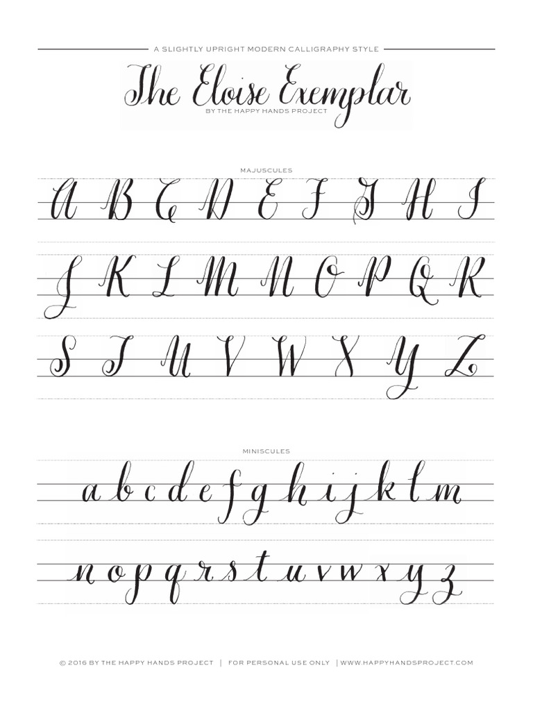 Modern Calligraphy Alphabet Guide | PDF