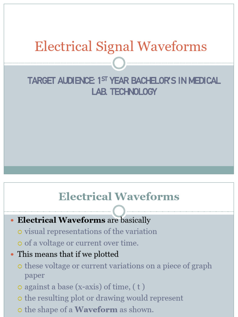 L15 Electrical Signal Waveforms | PDF | Hertz | Frequency