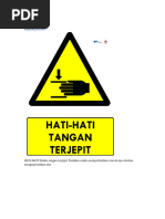 Poster Safety Tangan Terjepit Tanpa Logo | PDF
