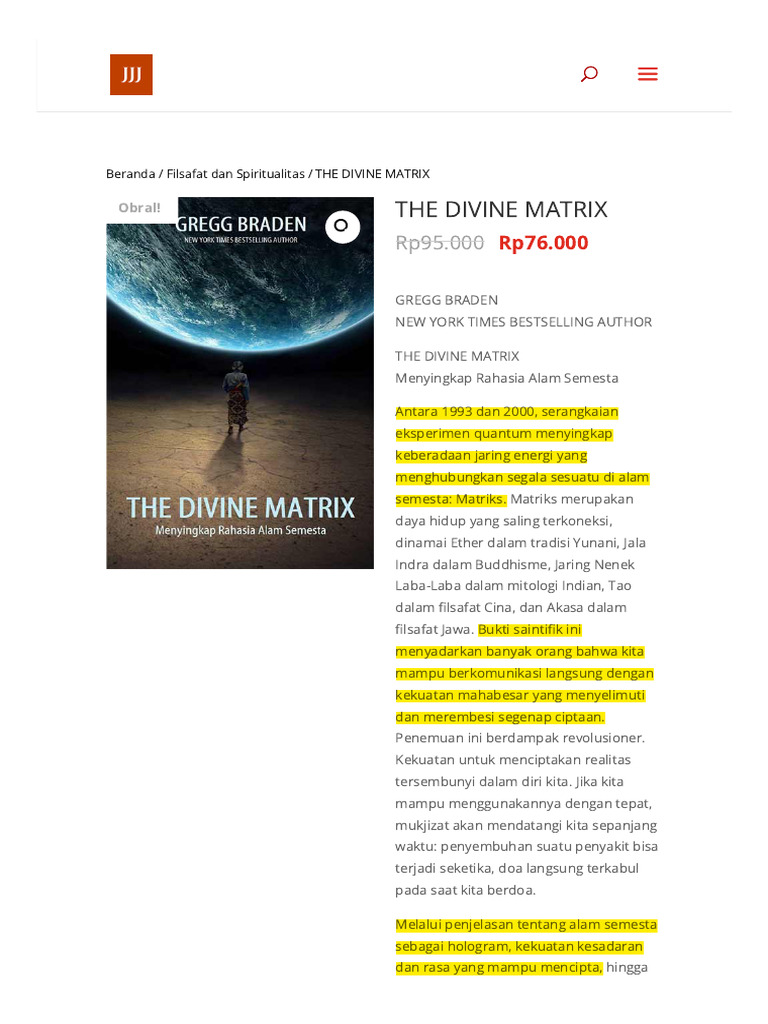 Buku The Divine Matrix oleh Gregg Braden | PDF