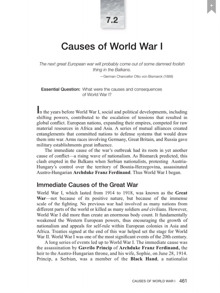 7.2 Causes of WWI | PDF