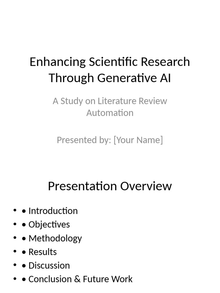 Generative Ai Literature Review Presentation Pdf