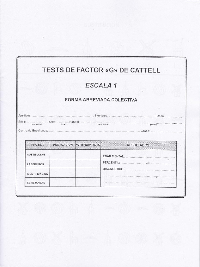 Cuadernillo Cattell Escala 1 - 250407 - 193145 | PDF
