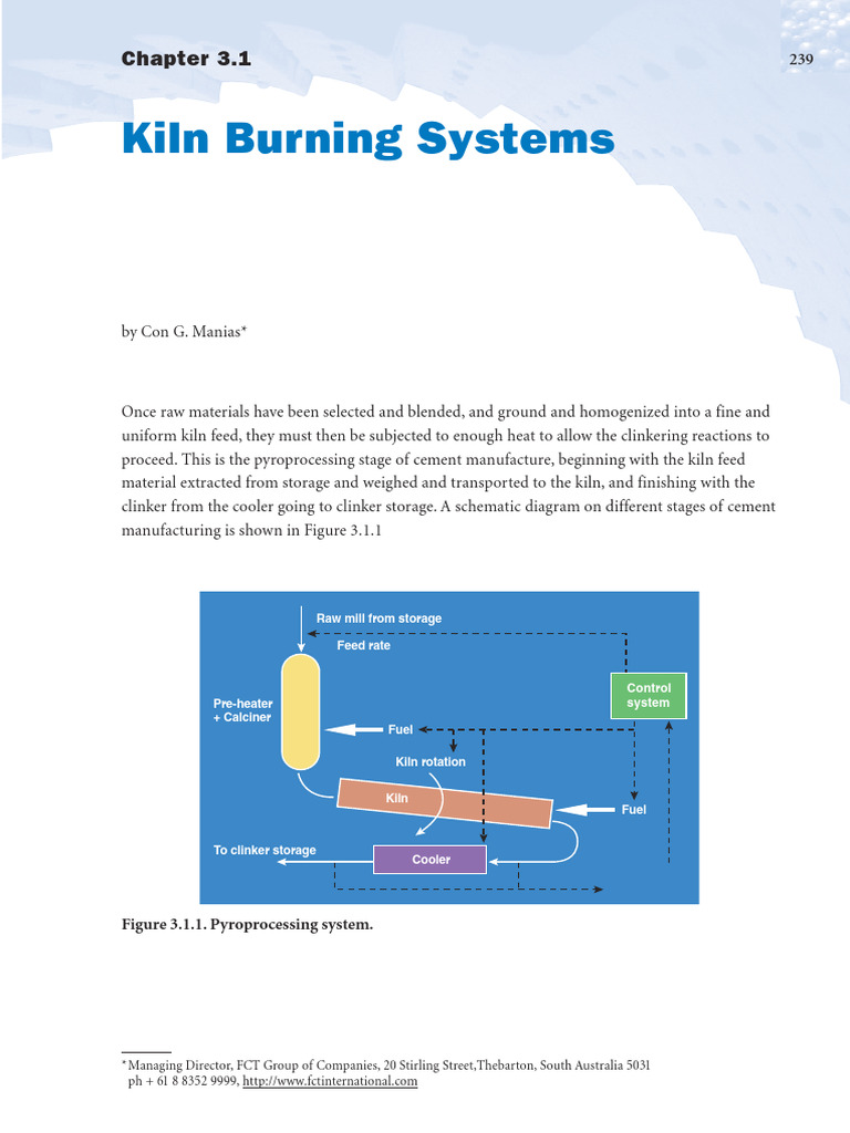 Kiln Burning Process in Cement Production | PDF | Combustion | Cement