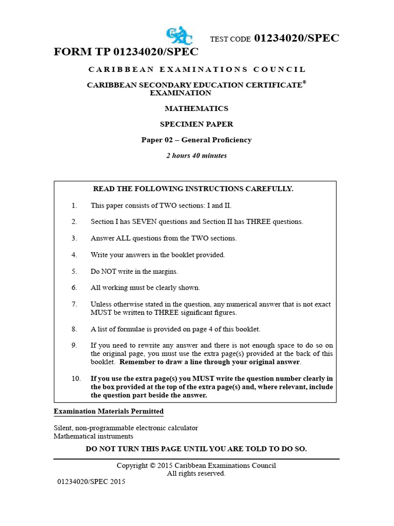Math Specimen | PDF | Area | Circle