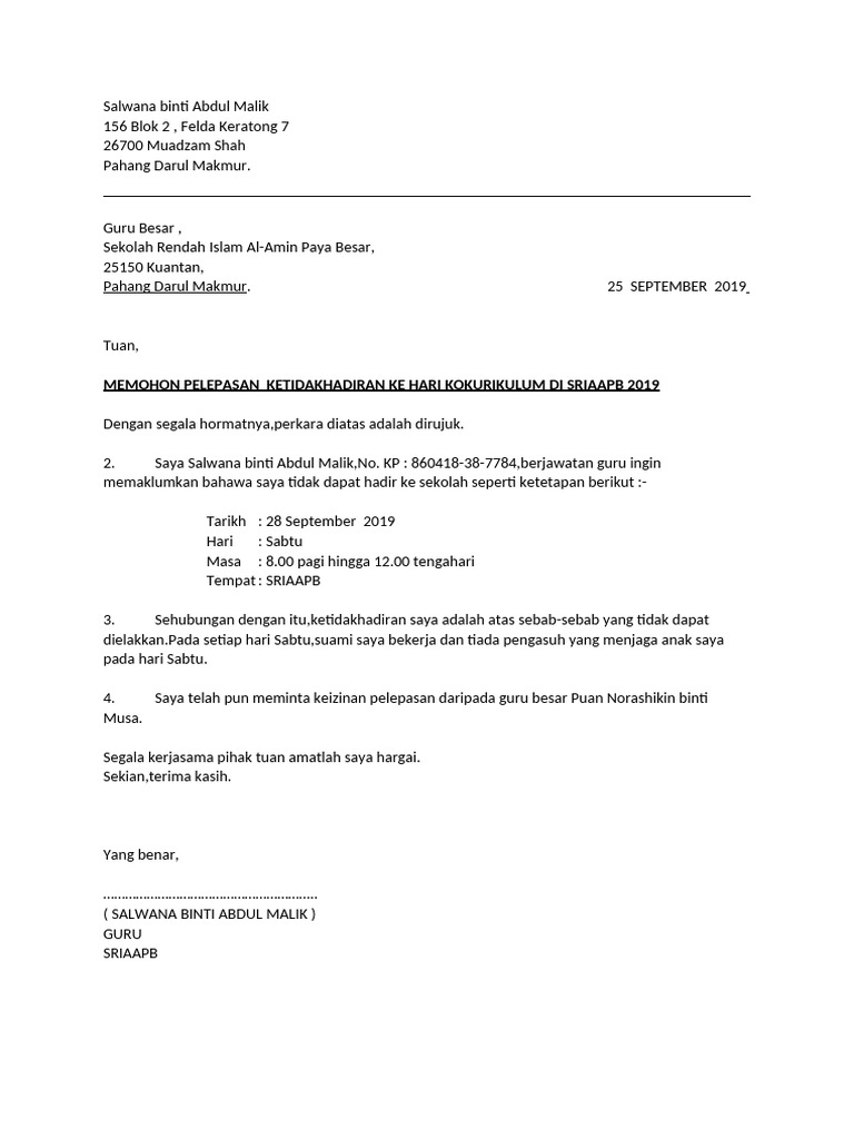 Surat Tunjuk Sebab | PDF