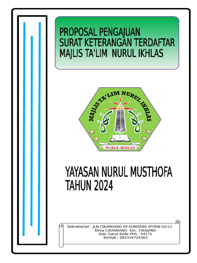 Permohonan Izin Majlis Ta'lim Nurul Ikhlas | PDF