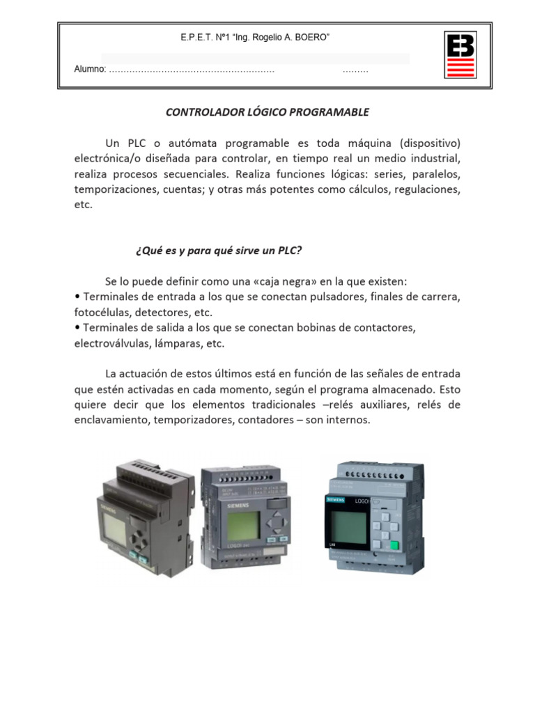 01 - Controlador Lógico Programable | PDF | Controlador lógico programable | Relé