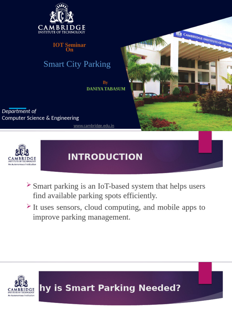 Corrected City Smart Parking | PDF | Parking | Internet Of Things