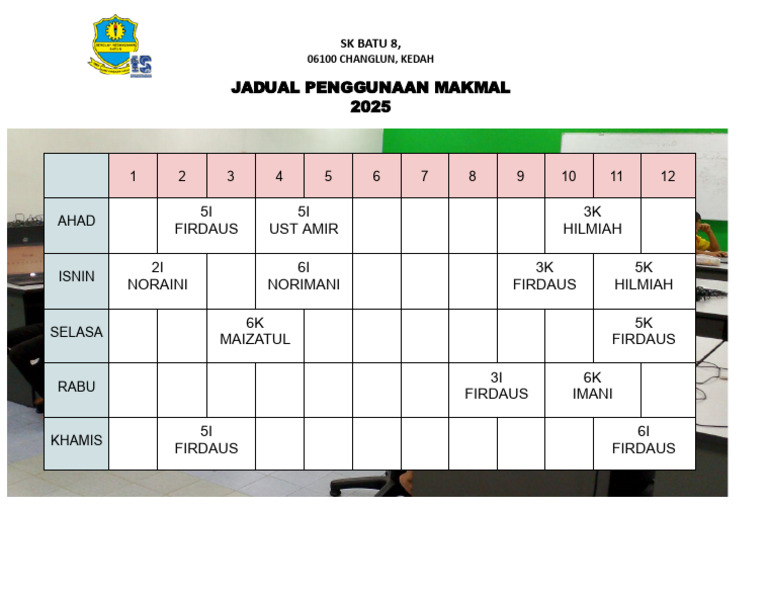 JADUAL MAKMAL.docx | PDF