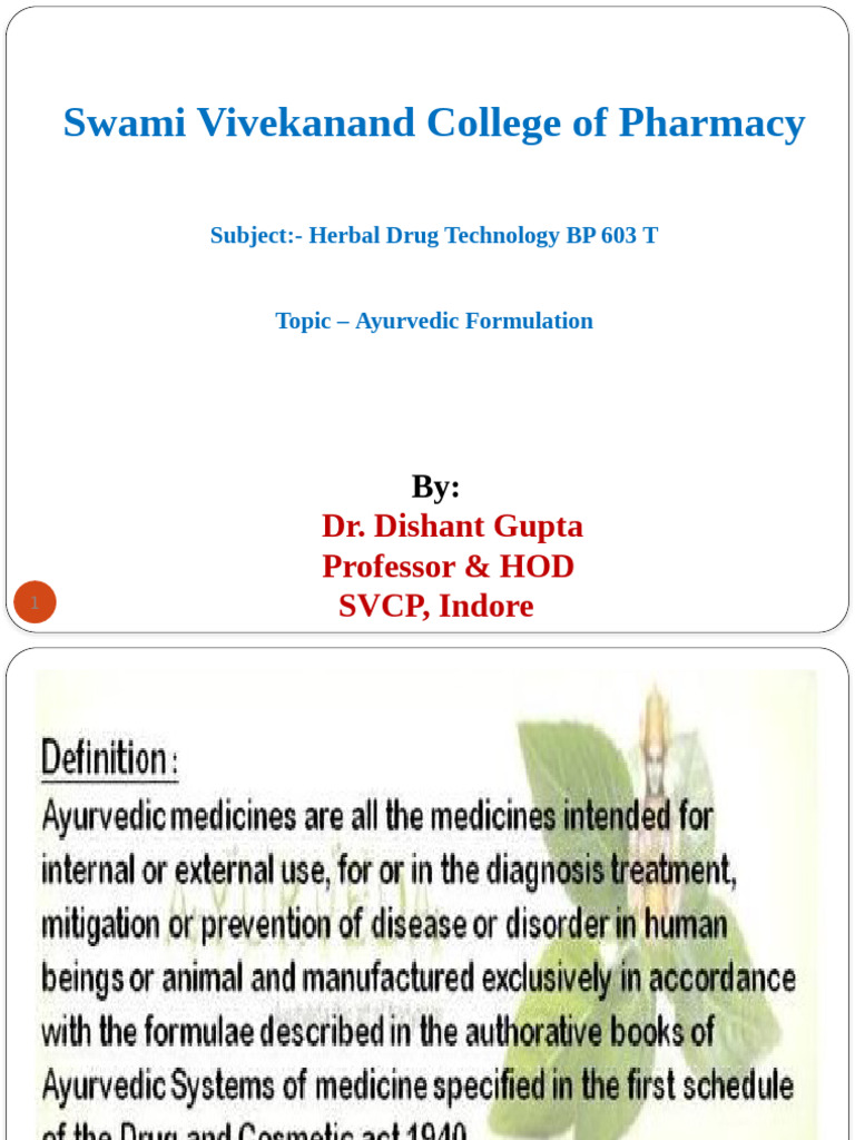 Ayurvedic Formulations | PDF