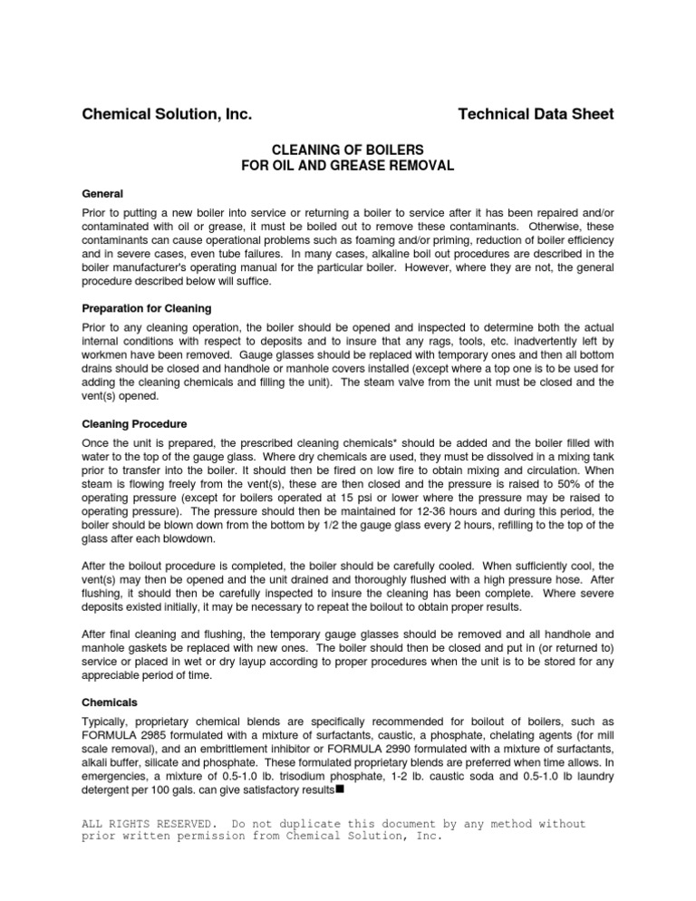 Boiler Boil Out | PDF | Boiler | Liquids