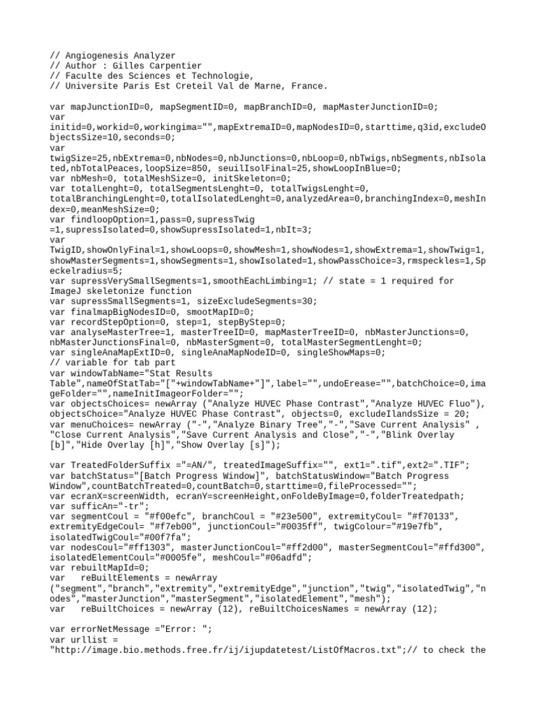 Angiogenesis Analyzer | PDF | Computer Graphics | Image Processing