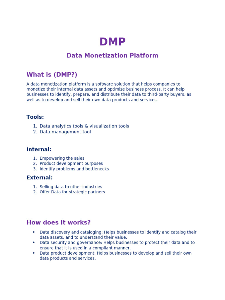 Demystifying Data Monetization Platforms | PDF