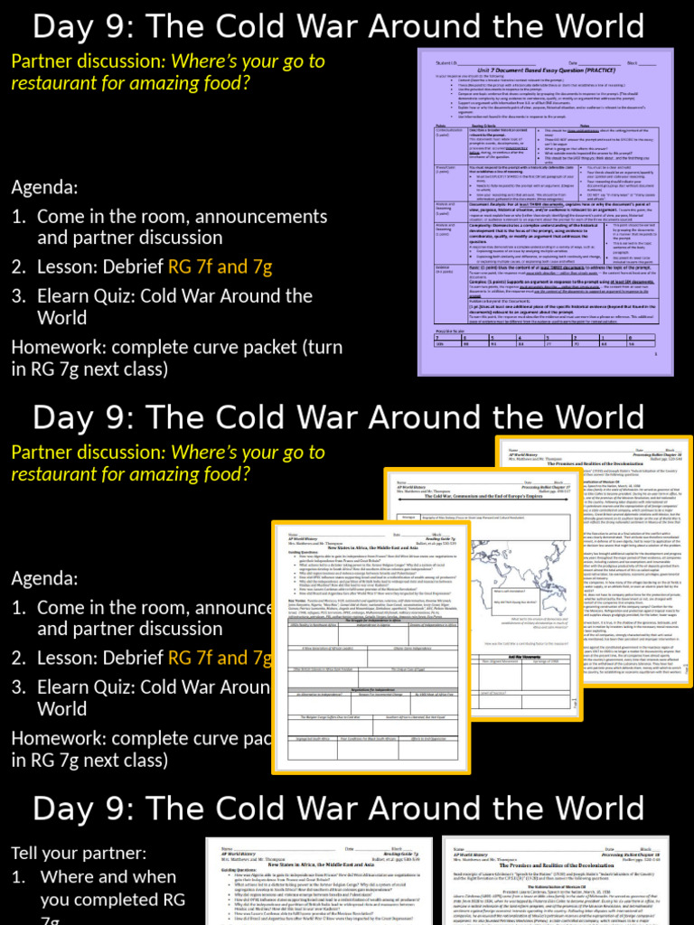 Day 9-Cold War Around The World | PDF | Palestinian Refugees | Unita
