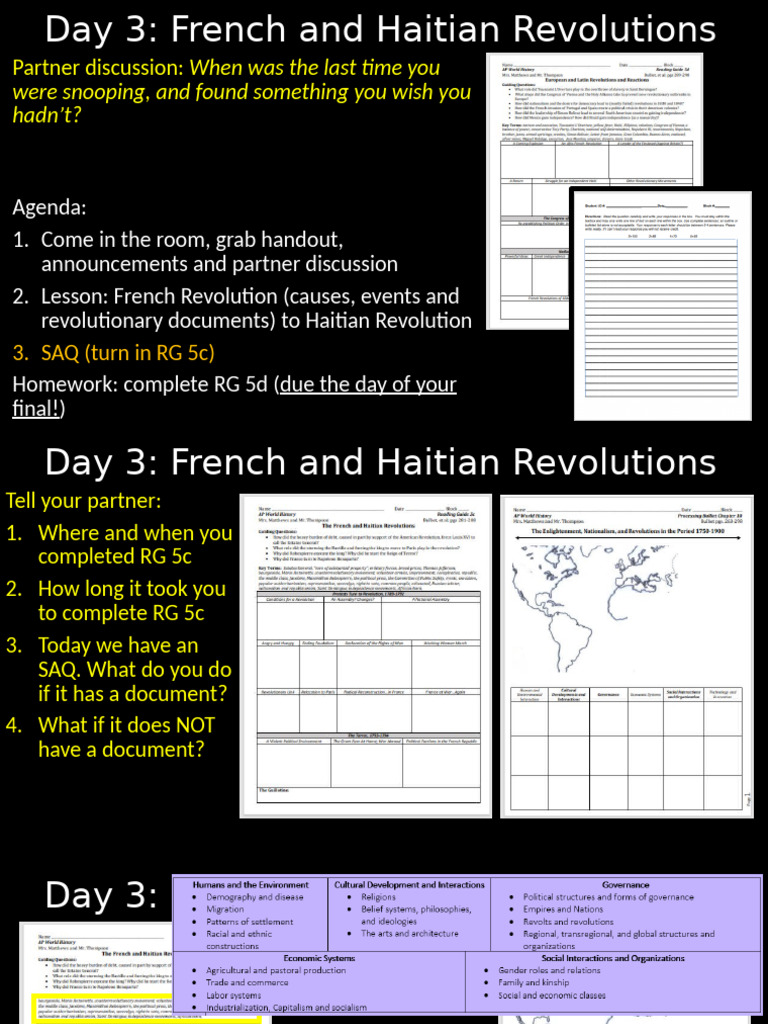 Day 03-French and Haitian Rev | PDF | First French Empire | French ...