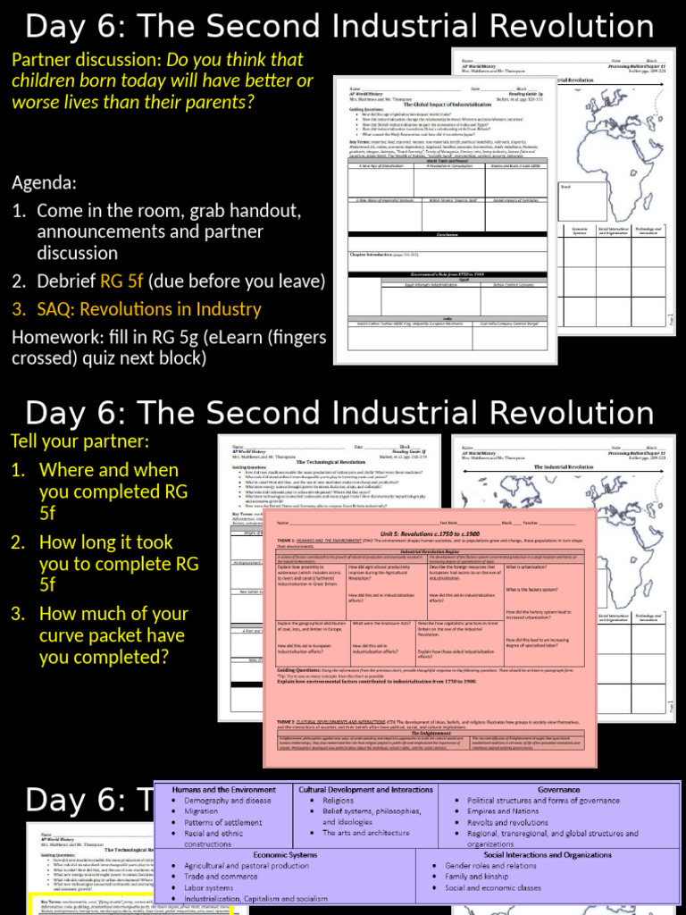 Day 06-The Second Industrial Revolution1 | PDF | Industrial Revolution ...