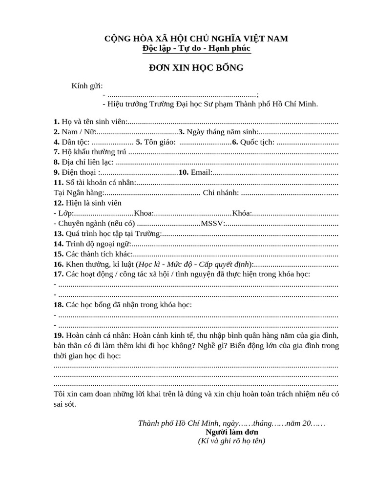 Mau Don Xin Hoc Bong | PDF