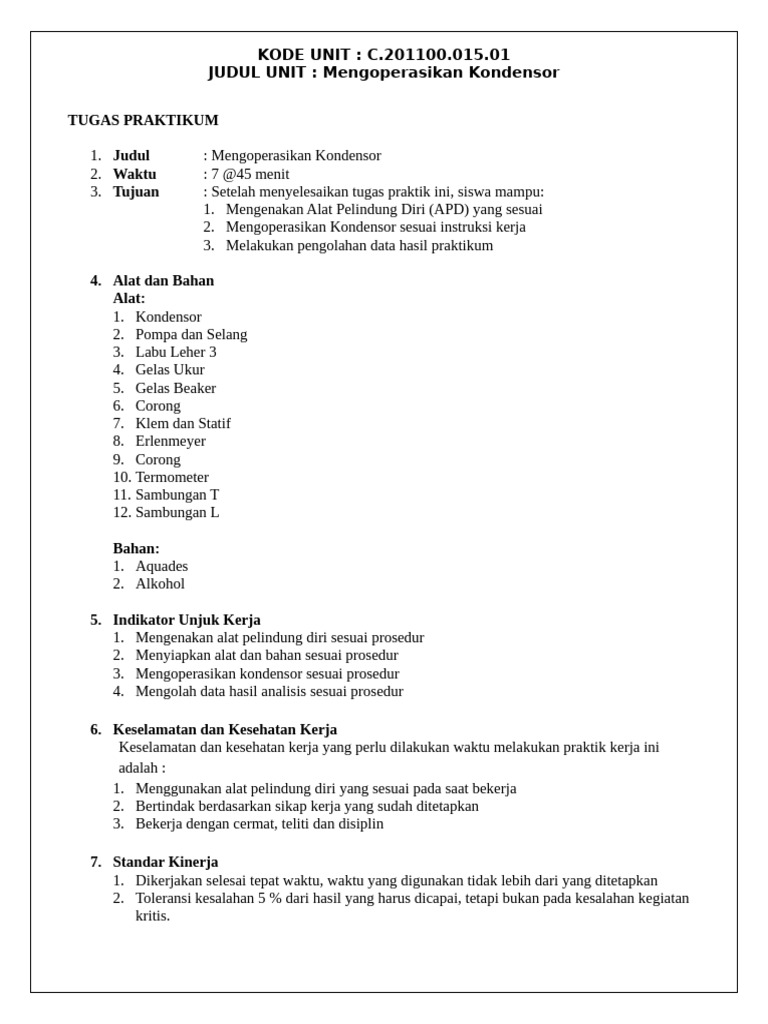 Buku Kerja KONDENSOR | PDF