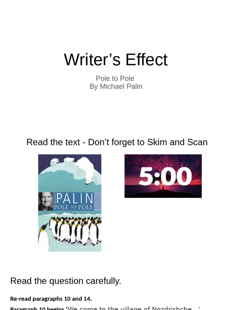 Writer's Effect - Michael Palin - Pole To Pole | PDF | Syntax ...