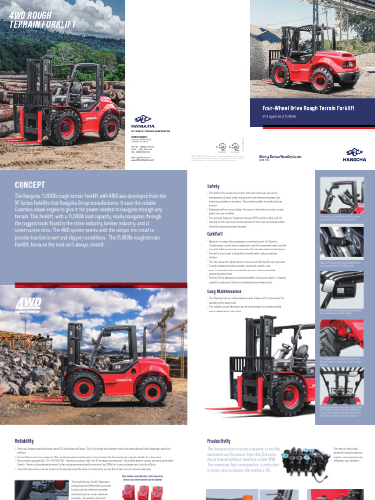 CPCD 50 Montacargas Hangcha Todo Terreno | PDF | Forklift | Truck