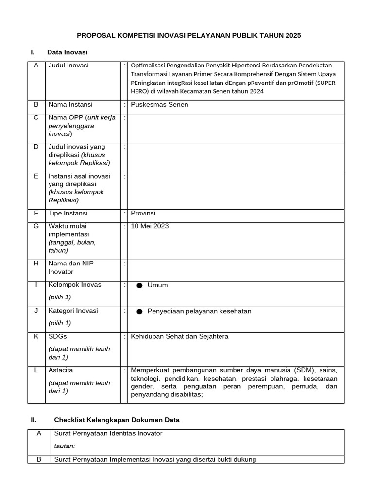 Template Proposal KIPP PANRB 2025 | PDF