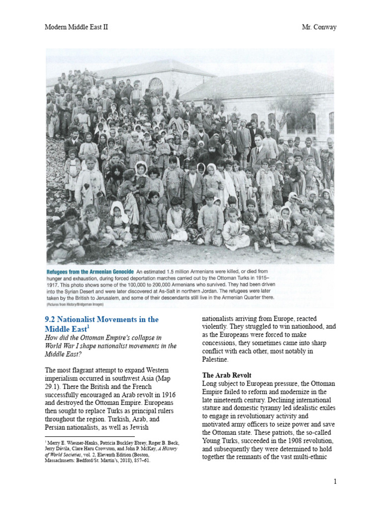 9.2 Nationalist Movements in The Middle East | PDF | Syria | Arab ...