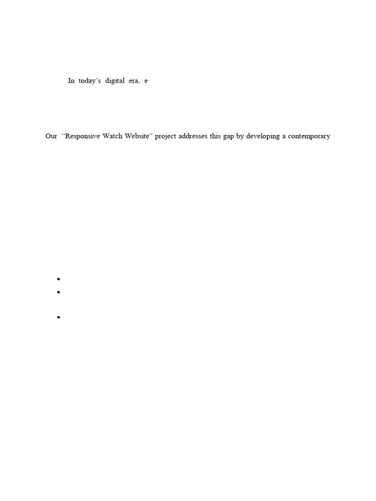 24CAB403 Responsive Watch Website Mini Project | PDF | Html | Html Element