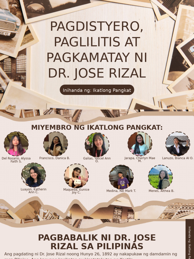 Pagdistyero Paglilitis at Pagkamatay Ni Dr. Jose Rizal | PDF