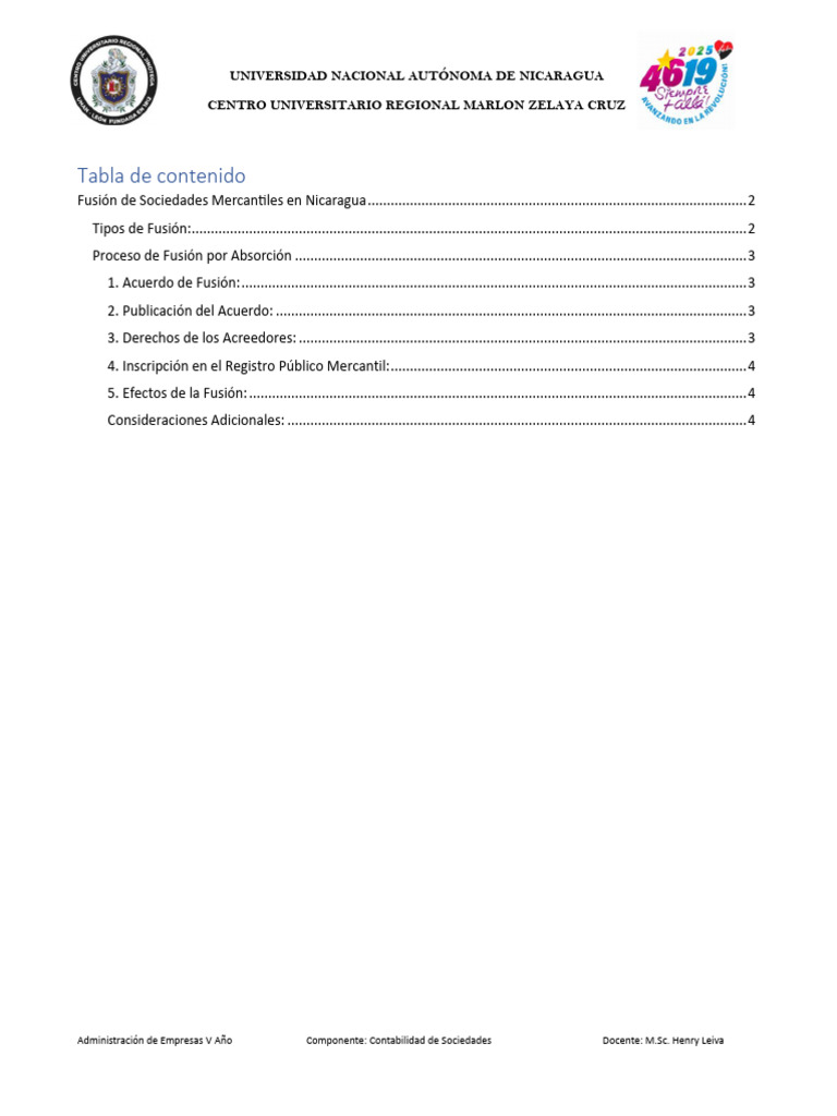 Cont Soc. Socios Fusión de Sociedades Mercantiles | PDF | Sociedad de ...