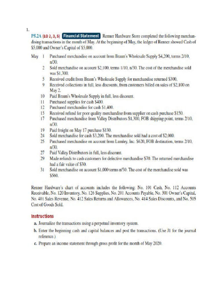 Chapter 5 Math For Practice | PDF | Expense | Debits And Credits