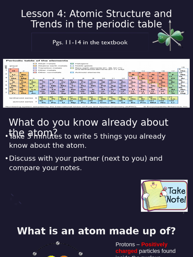 Chemistry Lesson 4 and 5 | PDF | Atoms | Atomic Nucleus