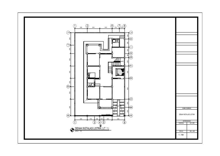 Denah Instalasi Listrik LT. 1 | PDF