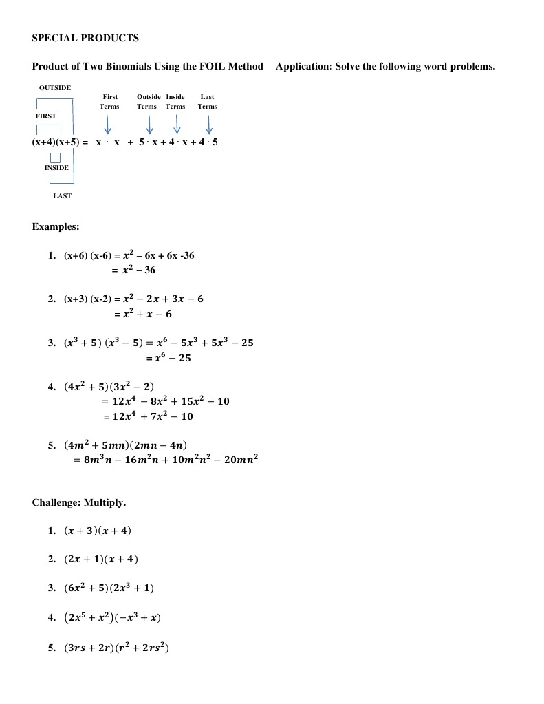 Algebra: Mastering Binomials | PDF
